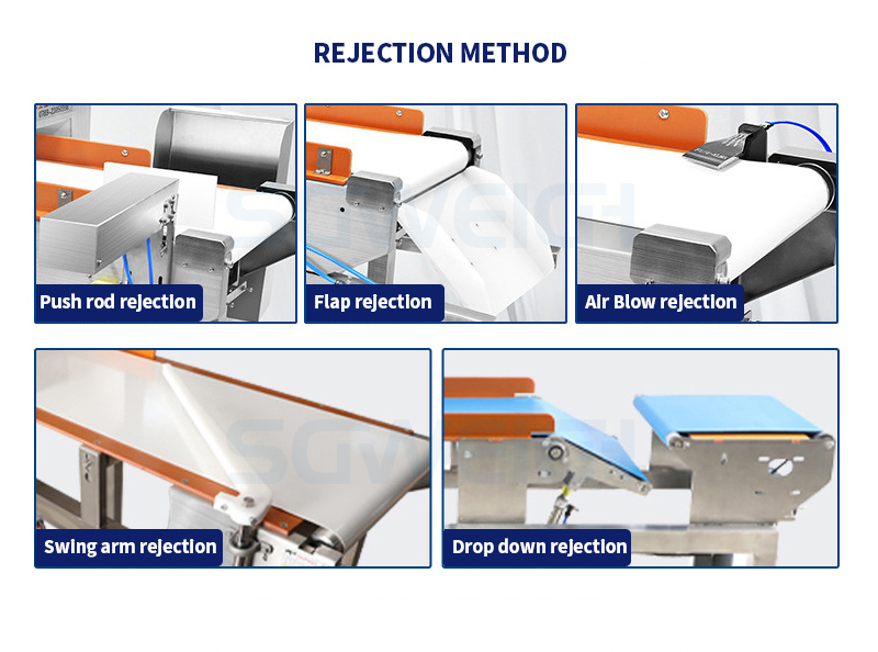 50kg Heavy Duty Metal Detector Conveyor Bag Production Line Safety ...